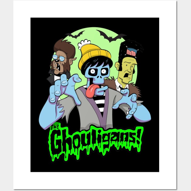 The Ghouligans! Cartoon design by Brian Maze - Ghouligans - Posters and Art Prints | TeePublic